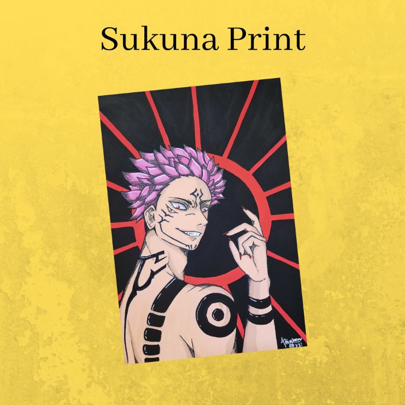 Roman Sukuna Jujutsu Kaisen Print | Shopee Malaysia