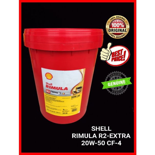 SHELL RIMULA 20W50 R2 EXTRA (20Litre) | Shopee Malaysia