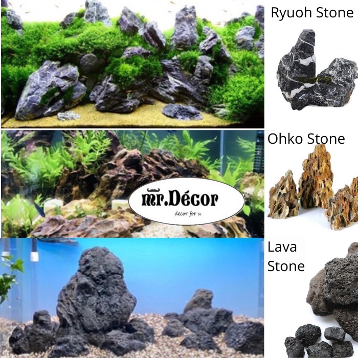 1kg Aquarium Aquascaping Seiryu Stone Ryuoh Rock/Ohko Rock/Lava Rock ...