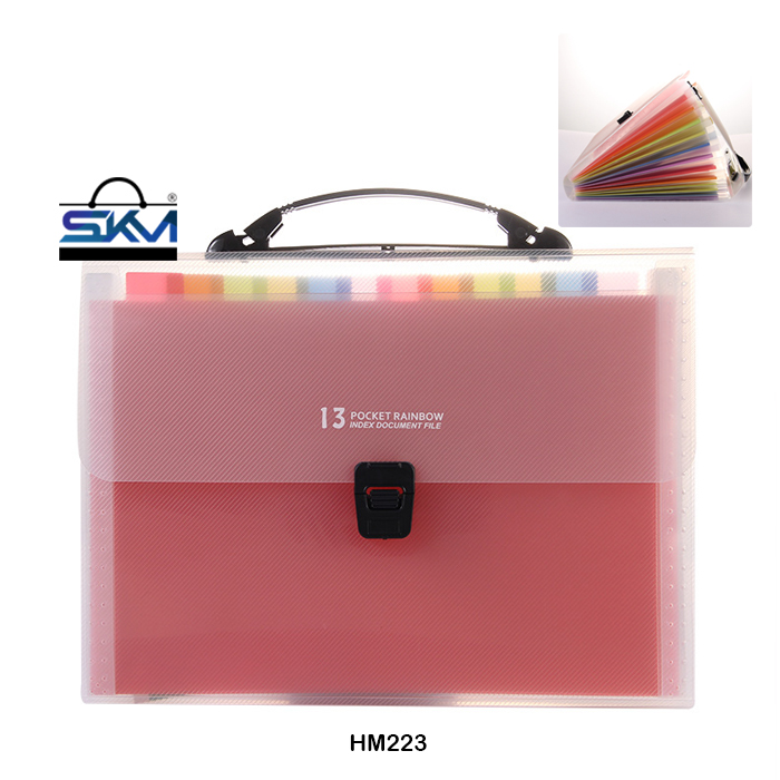 SKM Multilayer 13 Grid A4 Paper Folder File Stationery Storage Bag ...