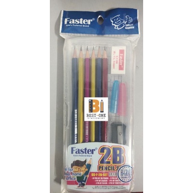 faster 2b pencil set /STATIONERY SET/GIFT SET | Shopee Malaysia