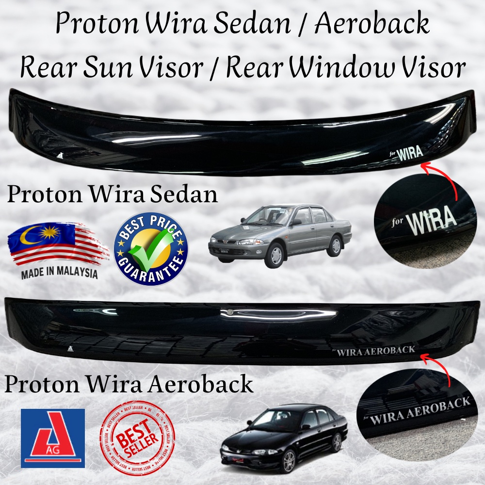 AG Door Visor Proton Wira Sedan / Proton Wira Aeroback Rear Sun Visor / Rear Window Visor ...