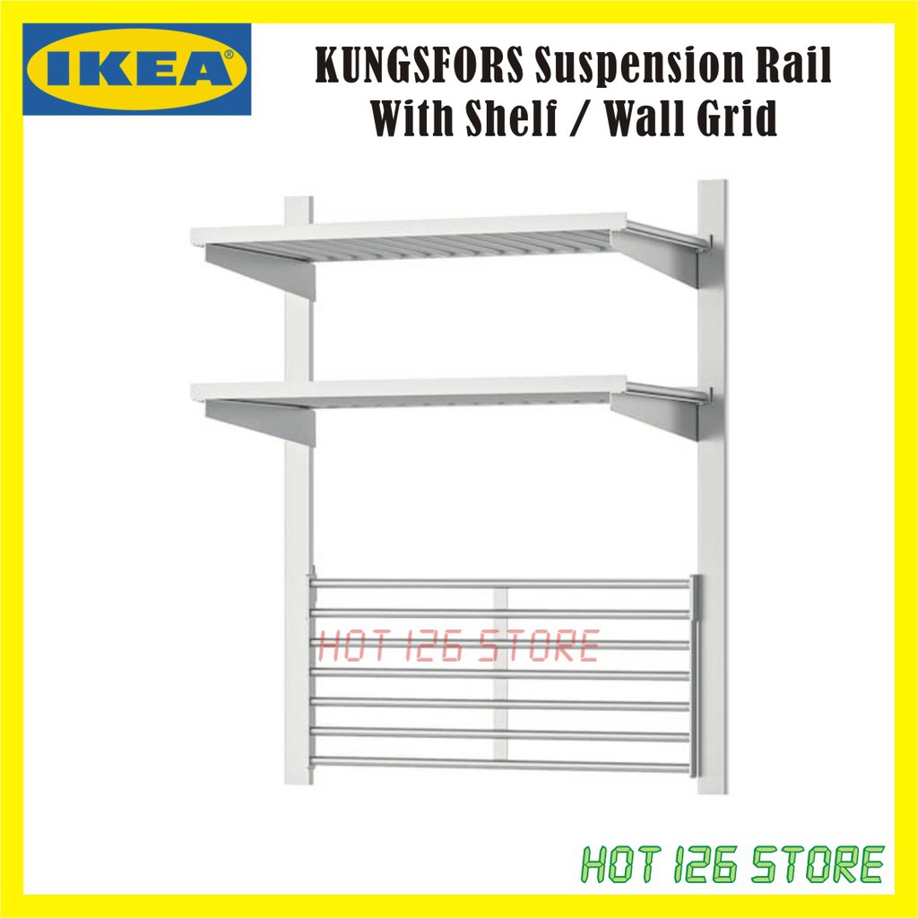 IKEA - KUNGSFORS Suspension Rail With Shelf / Wall Grid | Shopee Malaysia