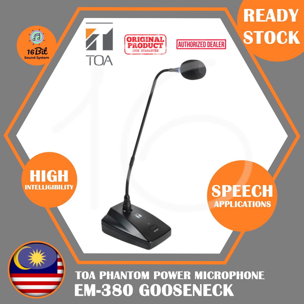 Conference Mic TOA Paging Mic TOA Gooseneck Microphone functioning with ...