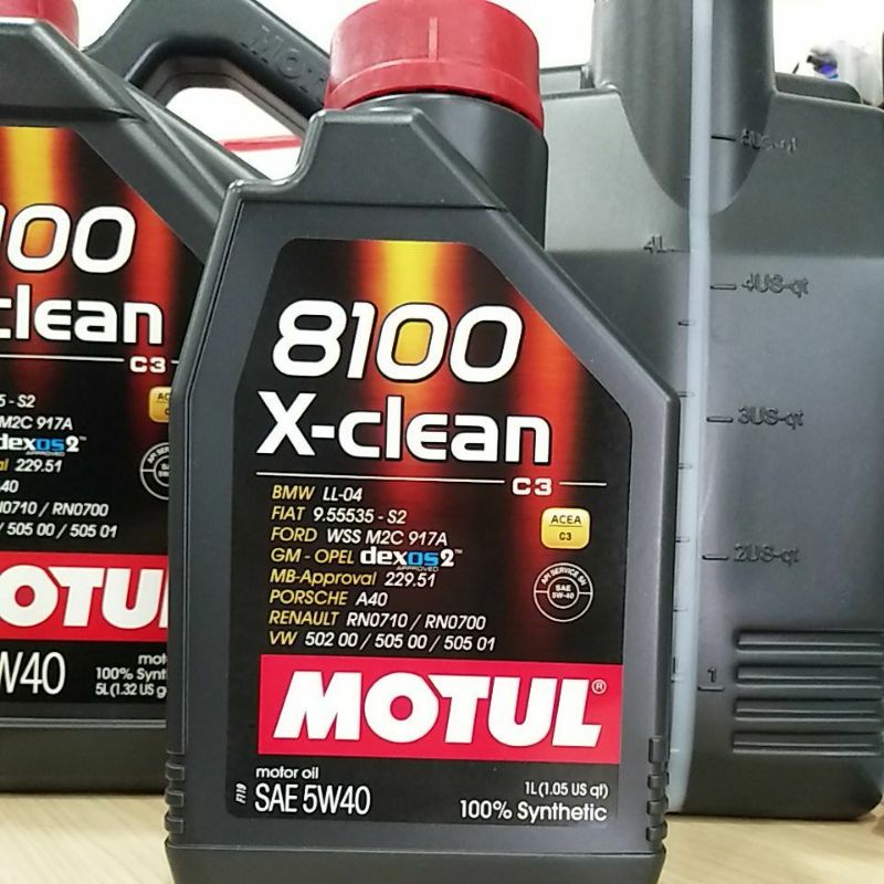 MOTUL 8100 X-CLEAN 5w40 100%Synthetic (1L) | Shopee Malaysia