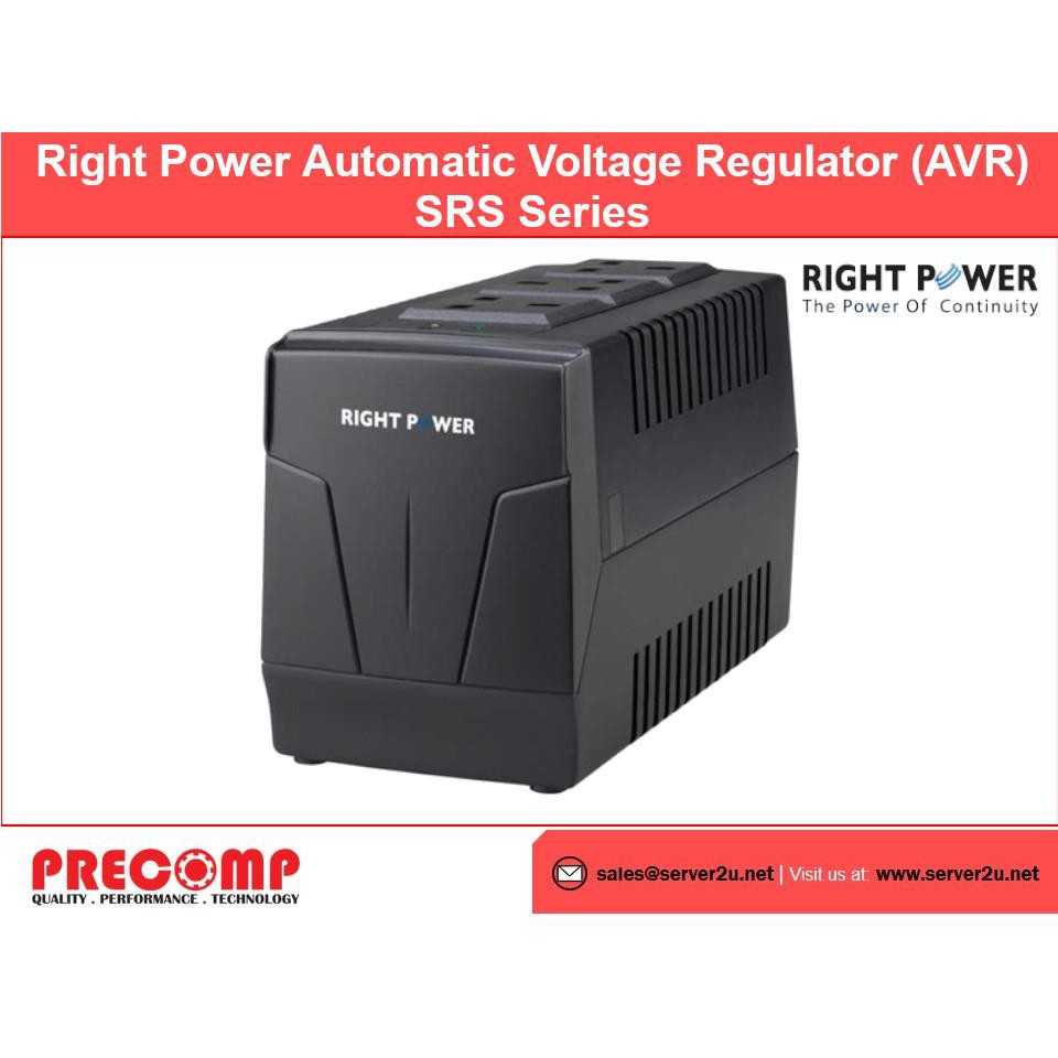 Right Power Automatic Voltage Regulator SRS Series 1000VA (SRS1000 ...
