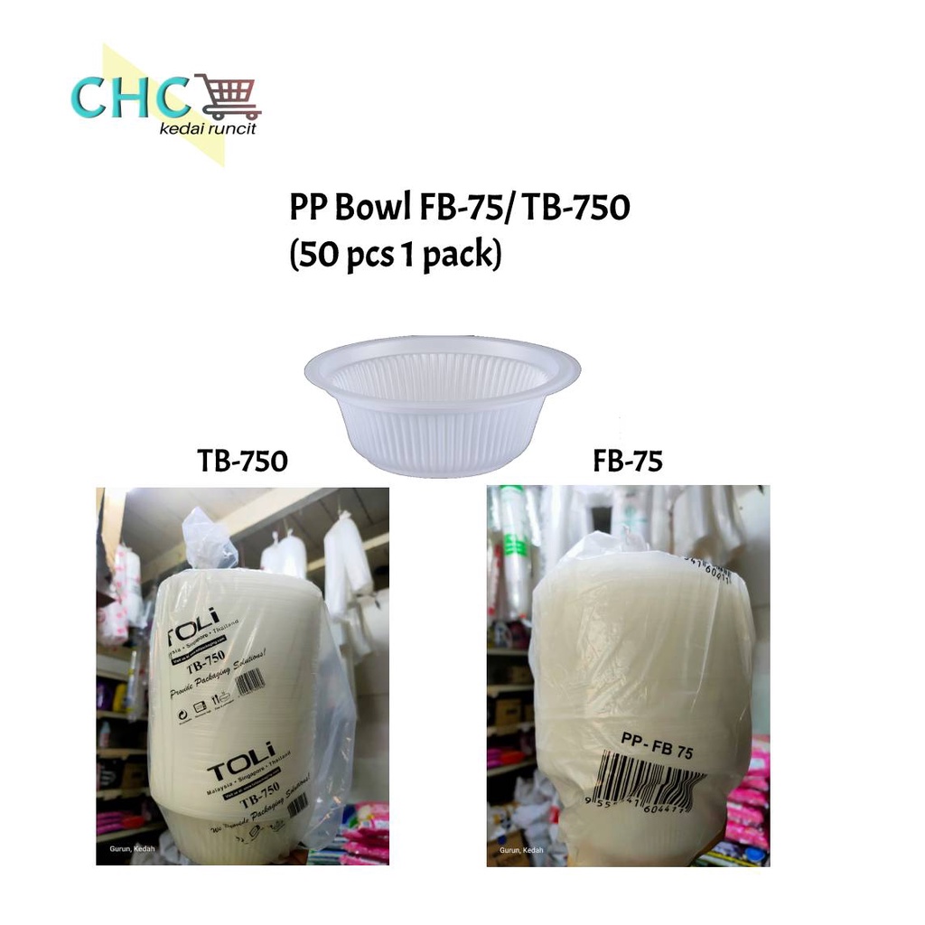 Disposable Plastic PP Bowl 6" TB-750/ FB-75 (100 pcs) | Shopee Malaysia