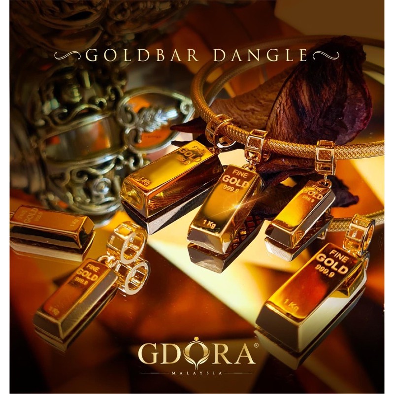 SALE‼️Charm Emas 916 Goldbar GDora Gold Dangle | Shopee Malaysia