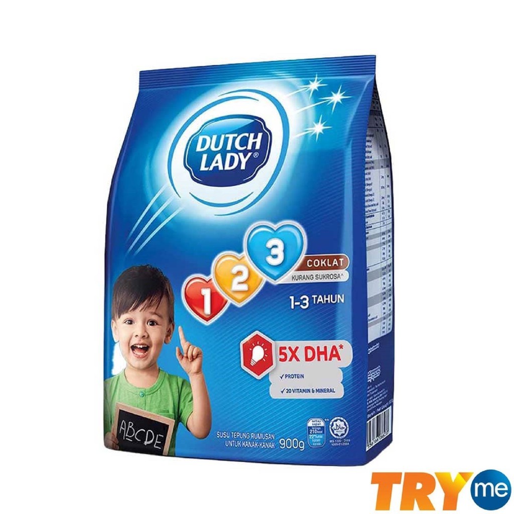Dutch Lady Gum 123 Chocolate (900g) | Shopee Malaysia