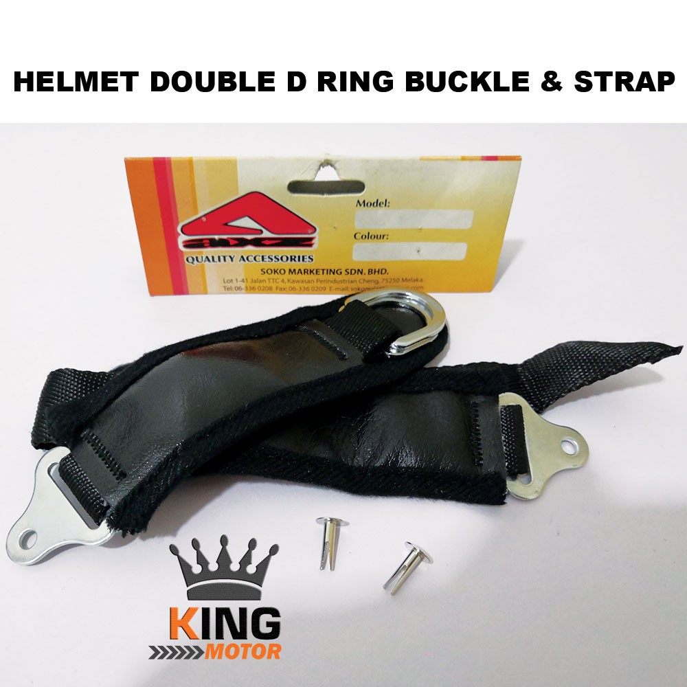 HELMET DOUBLE D RING BUCKLE & STRAP | Shopee Malaysia