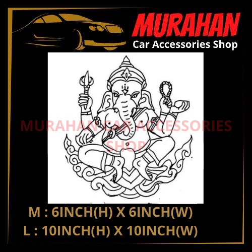 [READYSTOCK]High Grade Car Stickers Ganesha Glossy Vinyl/ Vinayagar car ...