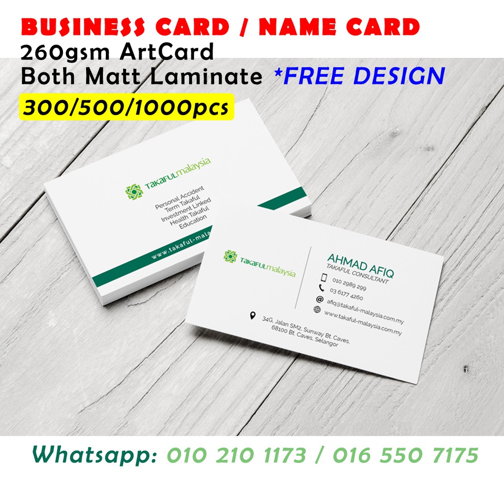 Name card Business card / Name Card (GRAB Name Card) | Shopee Malaysia