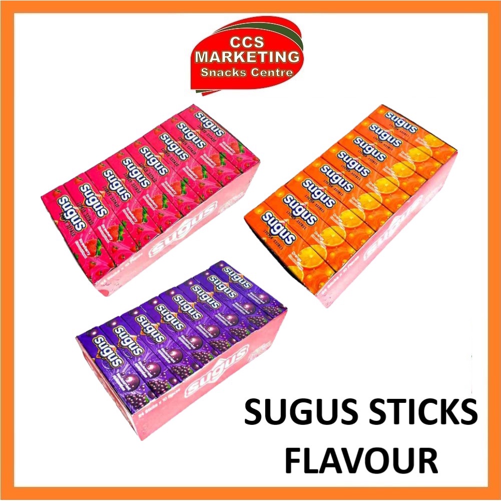 CCS Sugus Sticks Flavour Strawberry / Orange / Blackcurrant ( 30g x ...