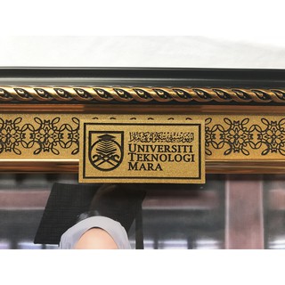 Frame gambar Eklusif Konvokesyen Logo & Ukiran Tulisan UiTM, Saiz 8R ...