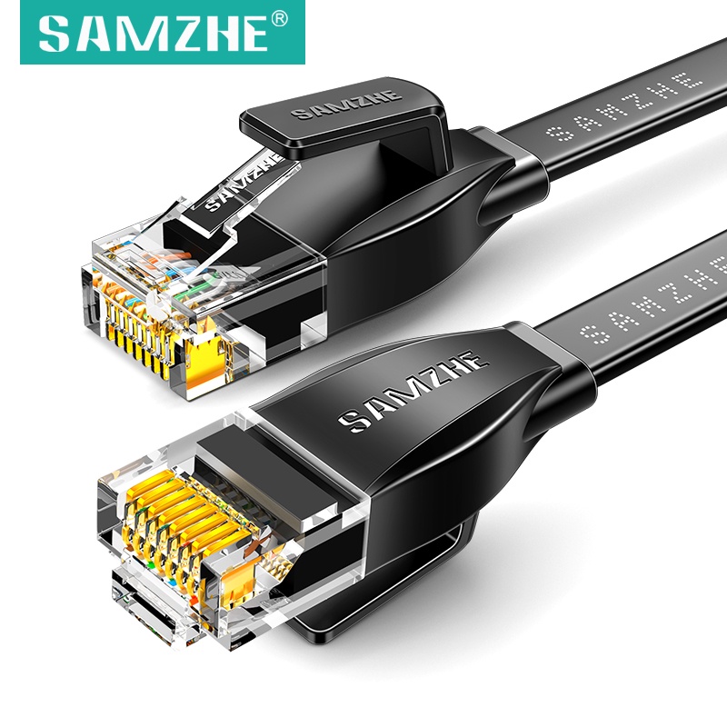 SAMZHE CAT6 Ethernet Cable RJ45 Lan Flat Network Patch Cable 1Gbps For ...