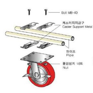 Caster Support Metal caster bracket for caster wheel pipe & joint ...