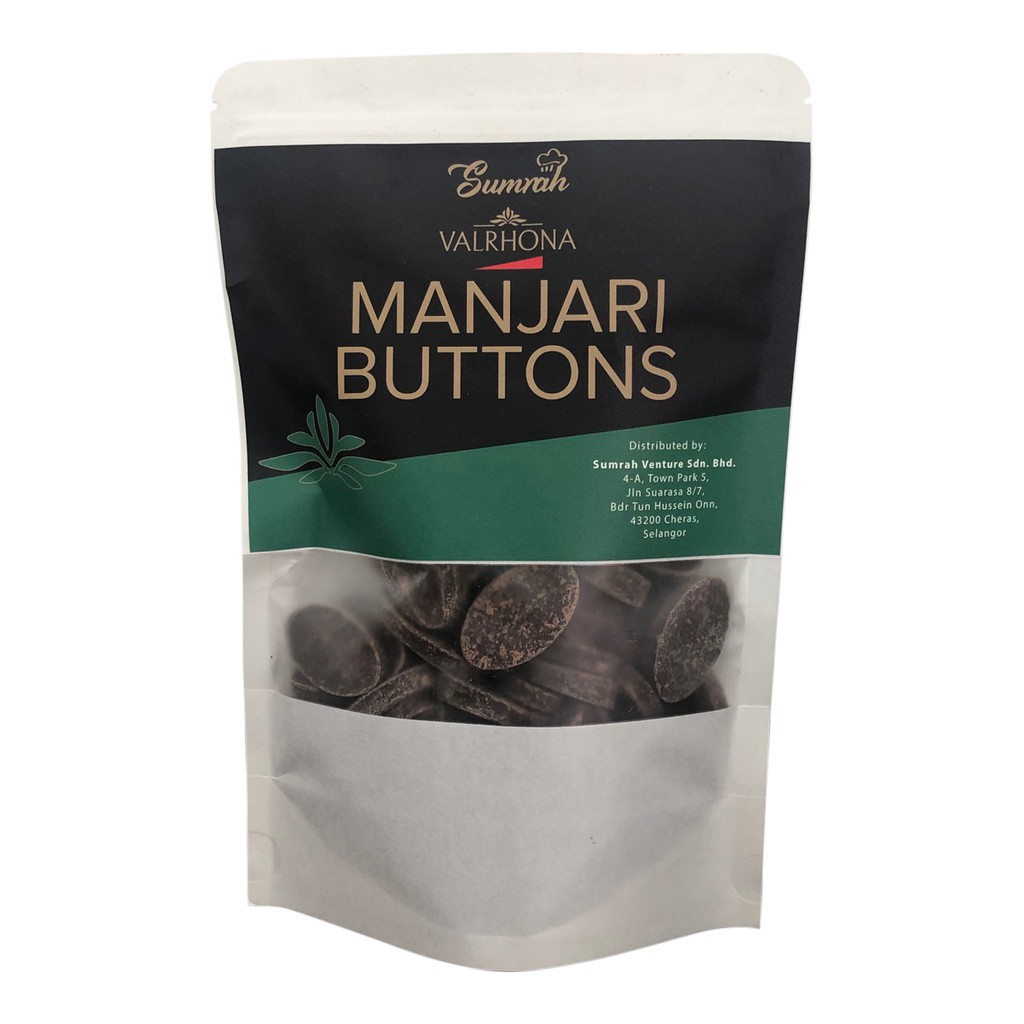 VALRHONA, MANJARI BUTTONS 64%, FRENCH PREMIUM BAKING CHOCOLATE 250g ...