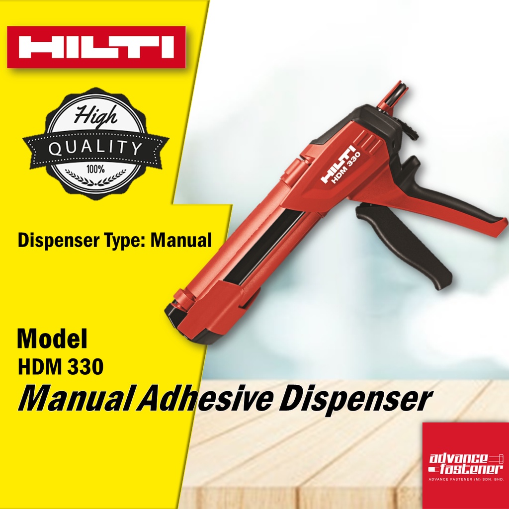 HILTI HDM 330 Maunual Adhesive Dispenser ( Suitable For HIT-CR / HIT-CB ...