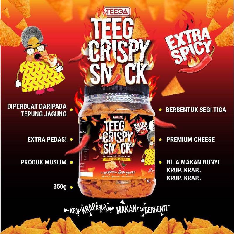 TEEGA CRISPY CHEESE SNACK JAGUNG PREMIUM CHEESE & HOT CHILI CRISPY ...