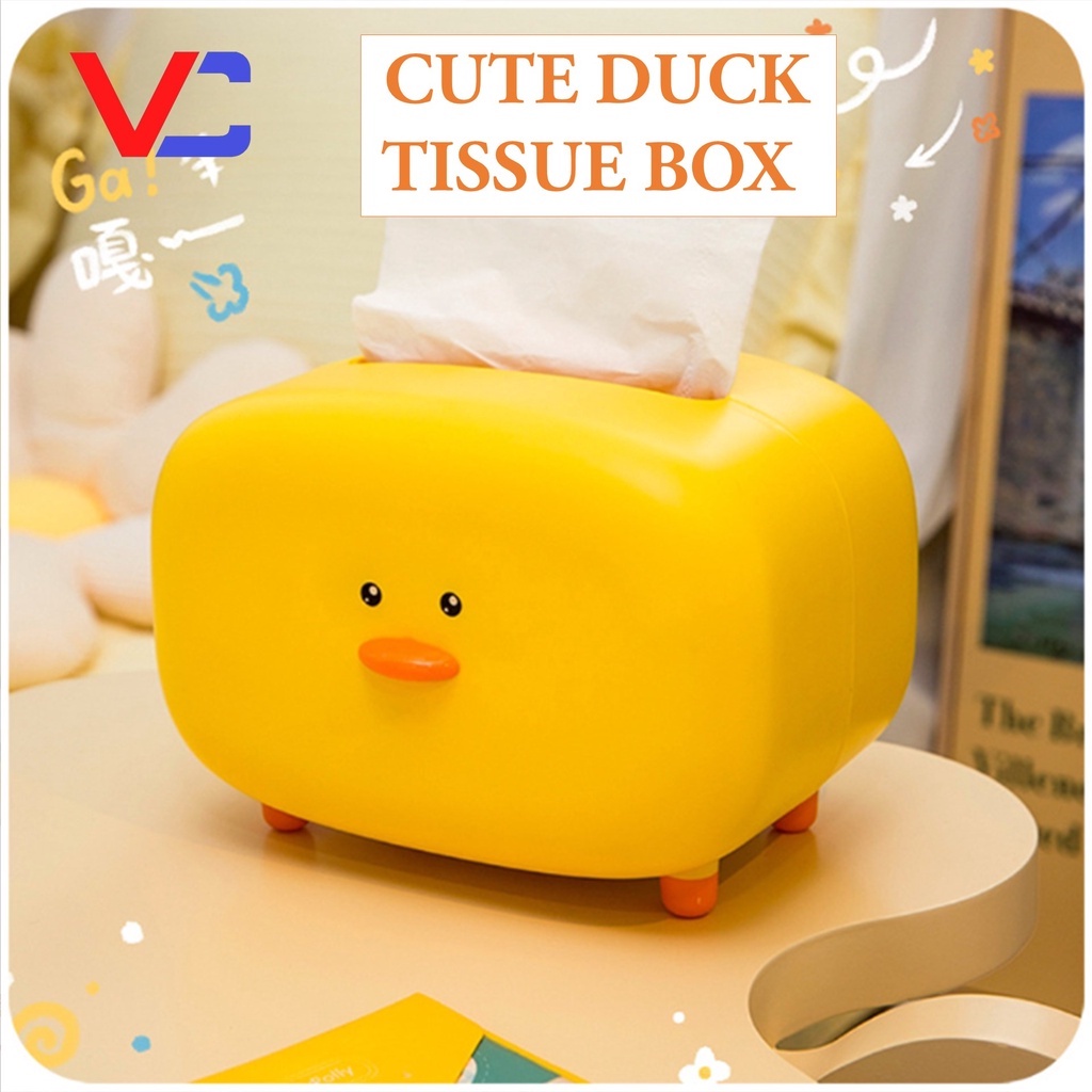 Little Yellow Duck Cute Cartoon Plastic Tissue Box Tissue Paper Box ...