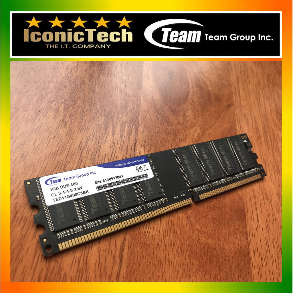 Ram 1GB DDR Team Elite 1GB DDR1 400mhz PC3200 PC Ram Memory (Original ...