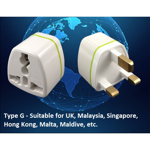 UK Type Electrical Plug Adaptor 3 Pin Adapter Converter Travel UK Plug ...