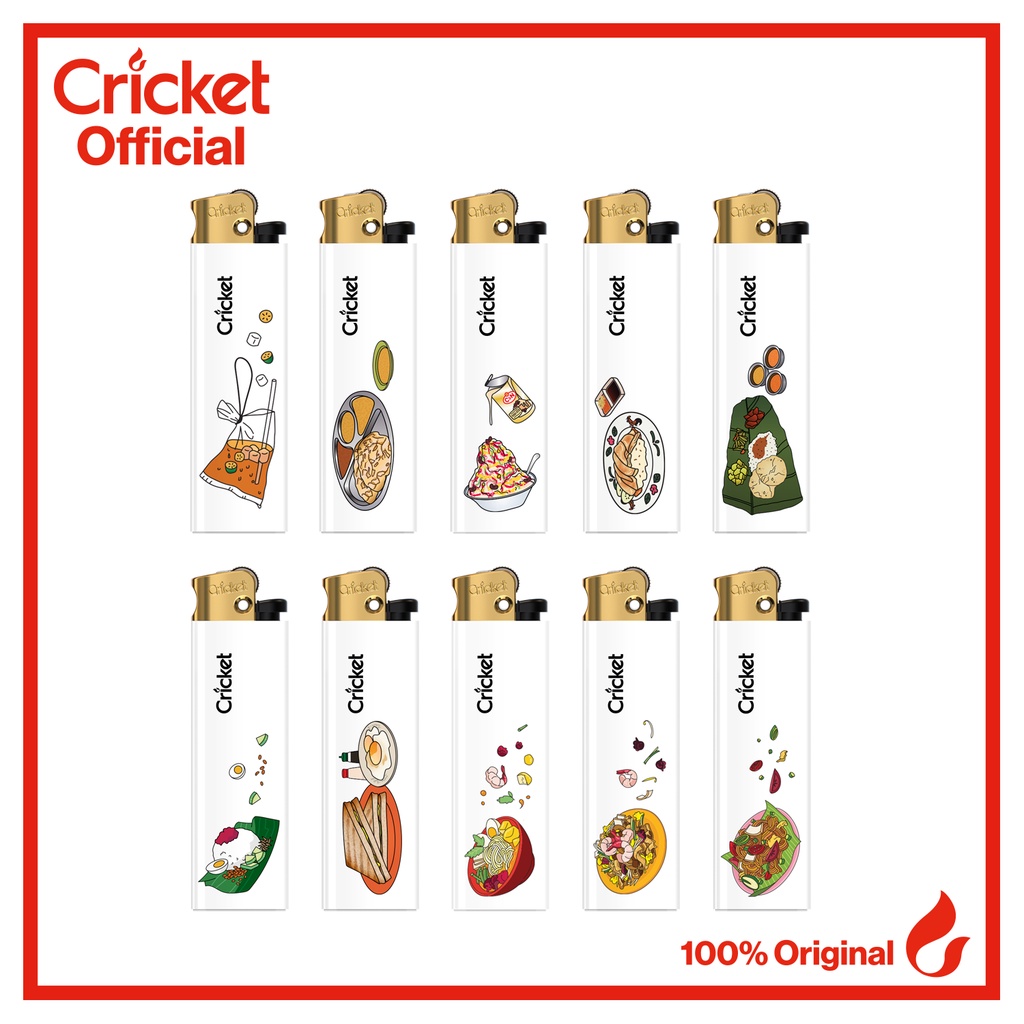 Cricket Lighters Limited Edition Food Series (10 Pcs) | Shopee Malaysia