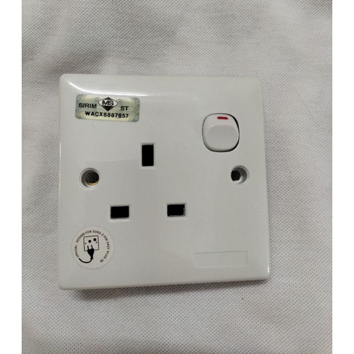 13A Single Switch Socket Outlet 13A (SIRIM) Switch Electric One Gang ...