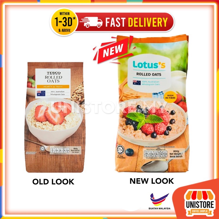 Tesco Lotus's Rolled Oats 800g | Shopee Malaysia