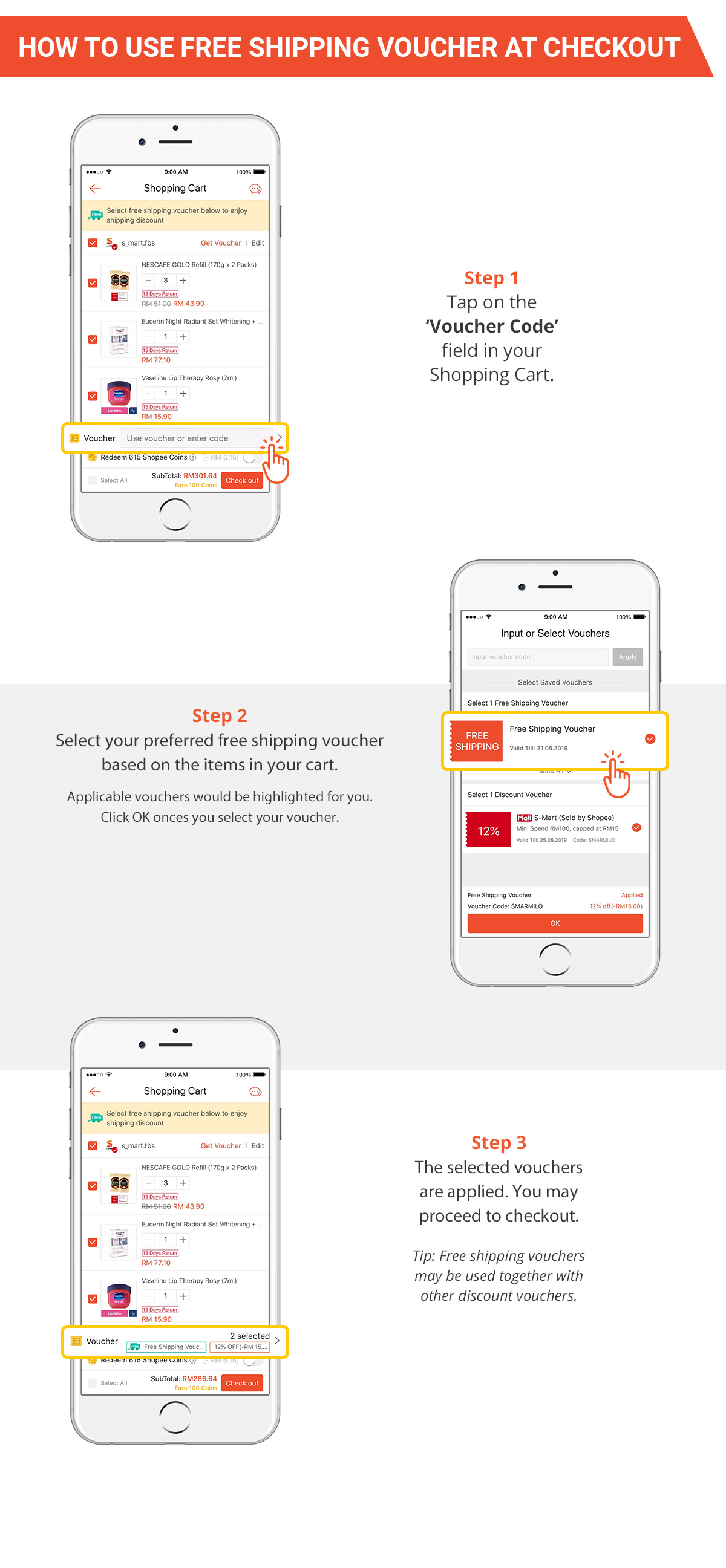 Free Shipping Voucher | Shopee Malaysia Free Shipping Voucher | Shopee Malaysia