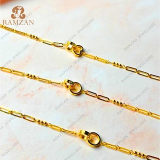 Rantai Tangan Paperclip Cartier Emas 916 Tulen | Shopee Malaysia