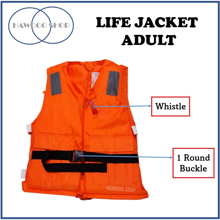 **READY STOCK** Adult Adjustable Life Jacket (Single Buckle Clips ...