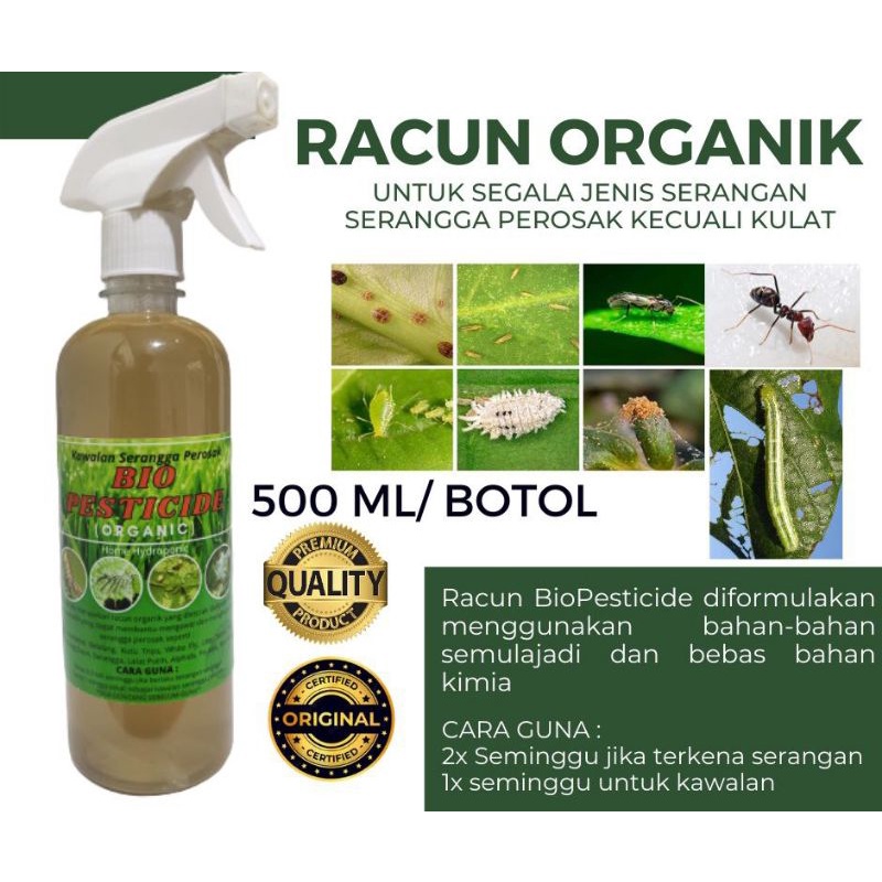 RACUN SERANGGA ORGANIK 100% / KAWALAN SERANGGA PEROSAK / BIO PESTICIDE ...