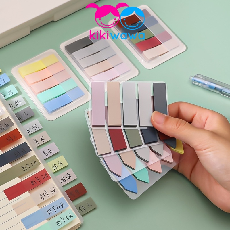 Memo Tag Sticky Label PVC PAPER Transparent Fluorescent Neon Colors ...