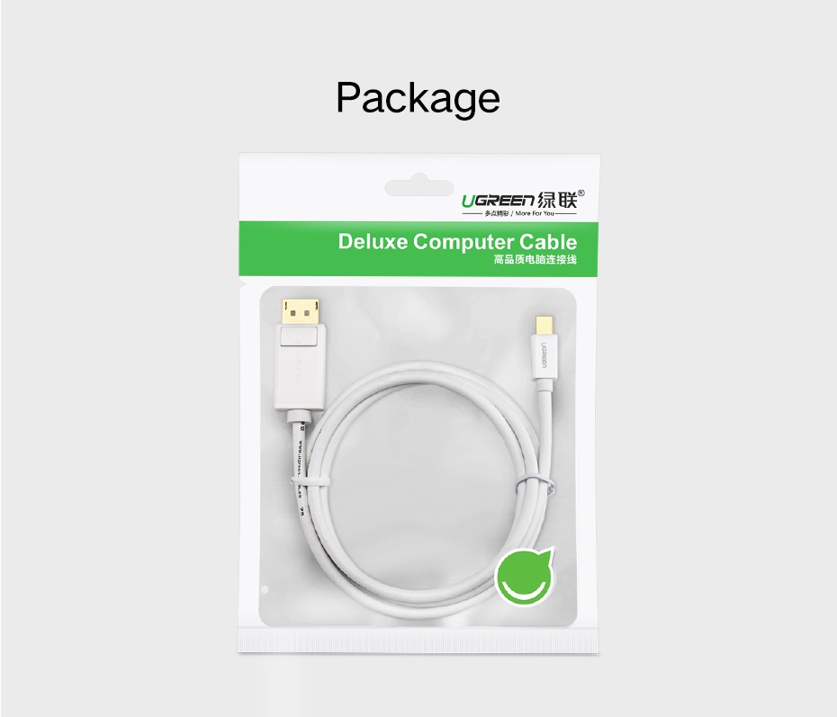 UGREEN Mini Displayport to Displayport 1.2 Cable Adapter | Shopee Malaysia