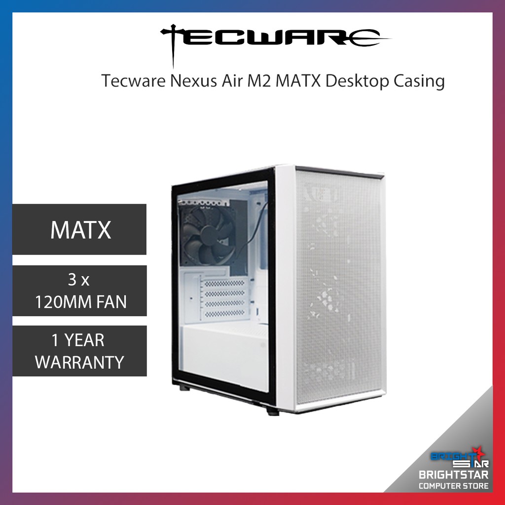 Tecware Nexus Air M2 MATX Desktop Casing White | Shopee Malaysia