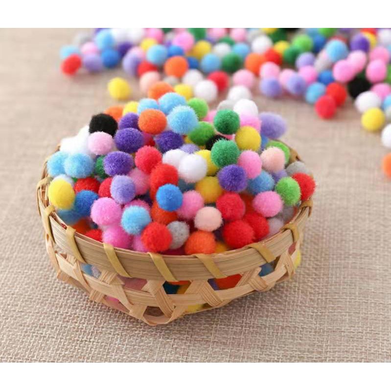 10mm DIY Mixed Color Soft Fluffy Pom Poms Pompoms for handcraft ...