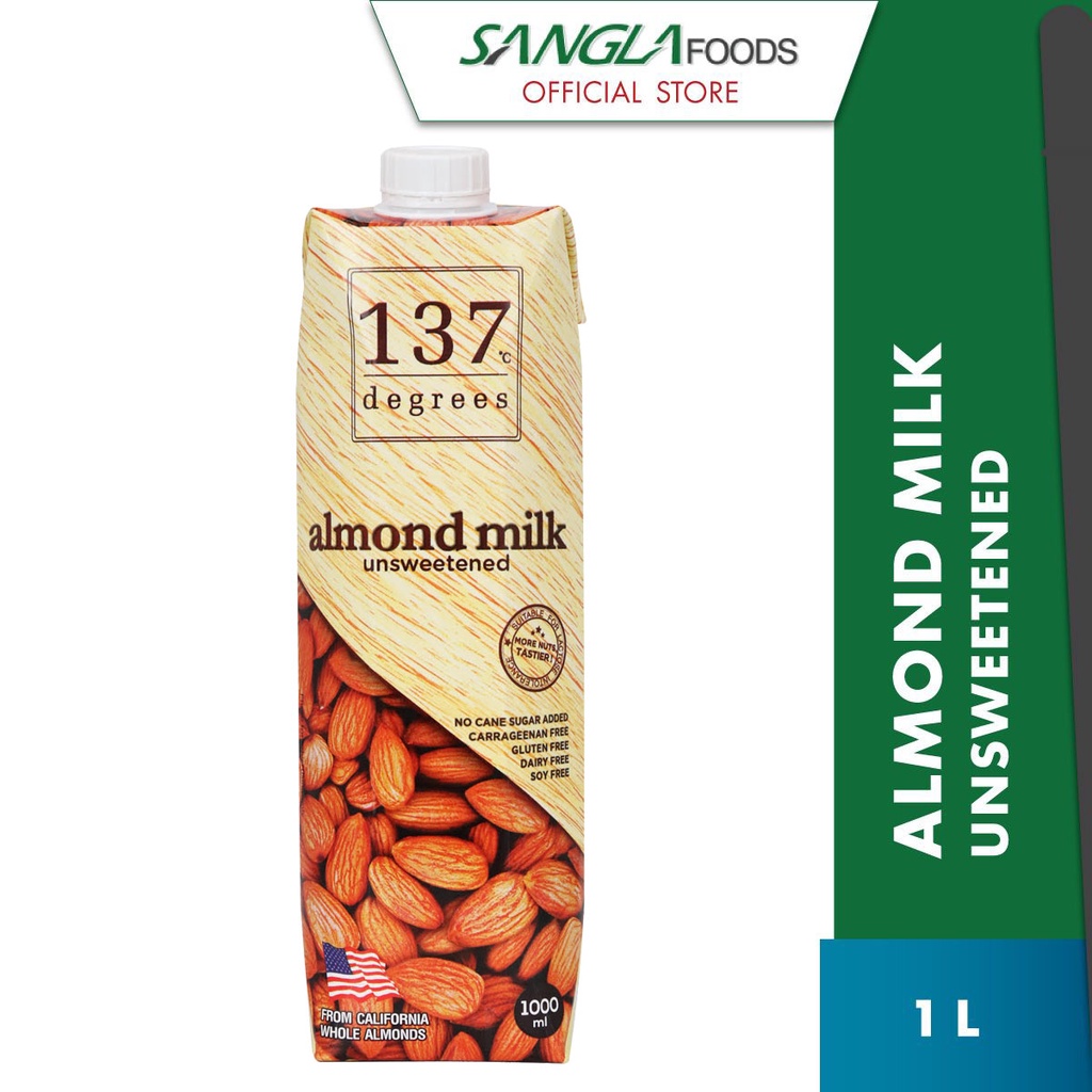 137 degrees Almond Milk Unsweetened (1 x 1L) Halal certified | Shopee Malaysia