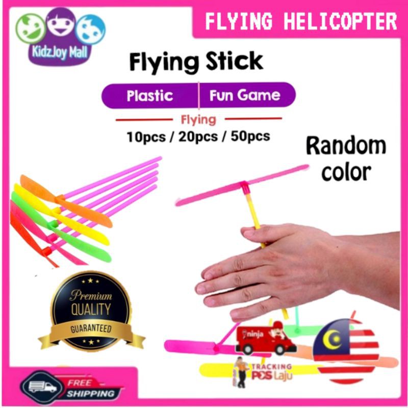 🔥MALAYSIA POS🔥 Mainan Helikopter Pusing Plastic Helicopter Bamboo ...