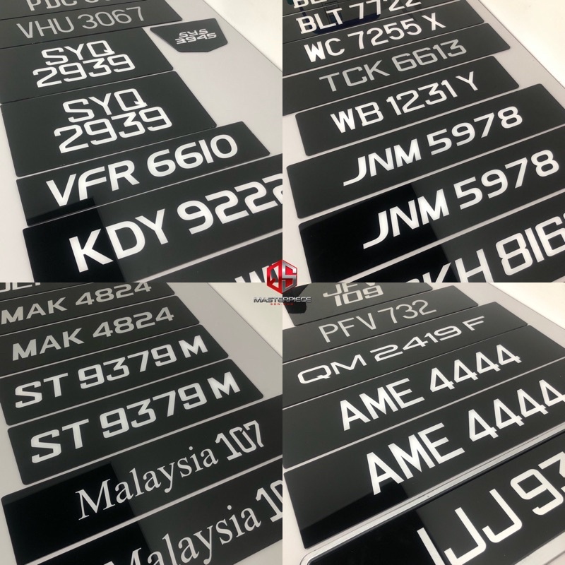 Number Plate 2D Effect Car Plate Number No Plate Kereta 2D Tanam Dalam ...