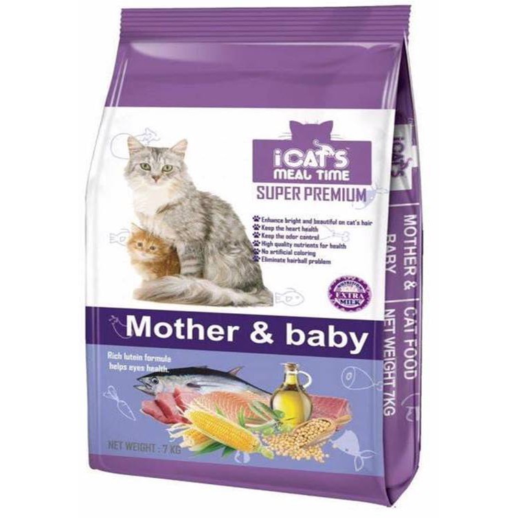 iCats Meal Time Mother & Baby Cat Dry Food (Ocean Fish) 7KG / Makanan ...