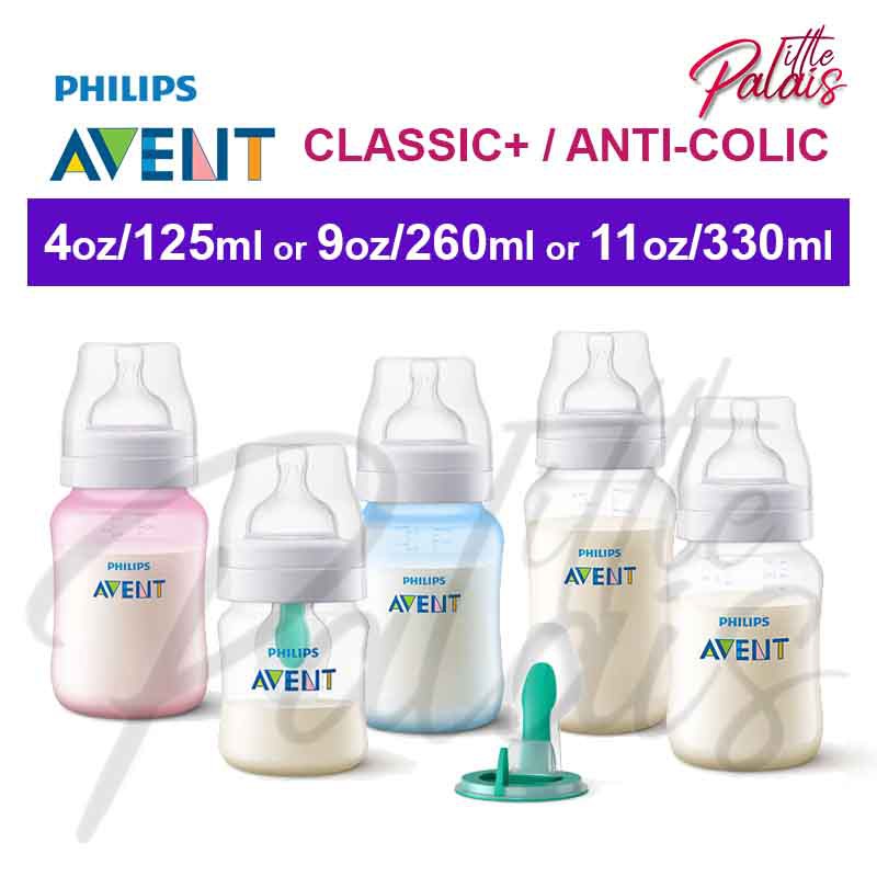 Philips AVENT Botol Susu ANTI-COLIC AirFree/ CLASSIC+ Bottle 4oz/ 9oz ...
