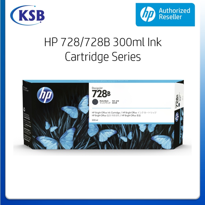HP 728/728B 300-ml Ink Cartridge Series ( 3WX30A | F9K15A | F9K16A | F9K17A ) | Shopee Malaysia