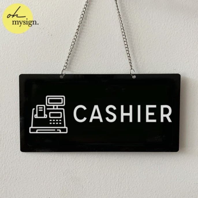 Sign BOARD Cashier | Signage CASHIER | Cashier SIGN Board | Shopee Malaysia