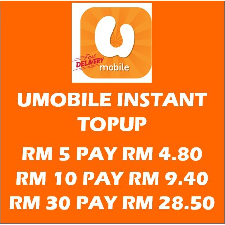 INSTANT U MOBILE PREPAID TOP-UP | Shopee Malaysia