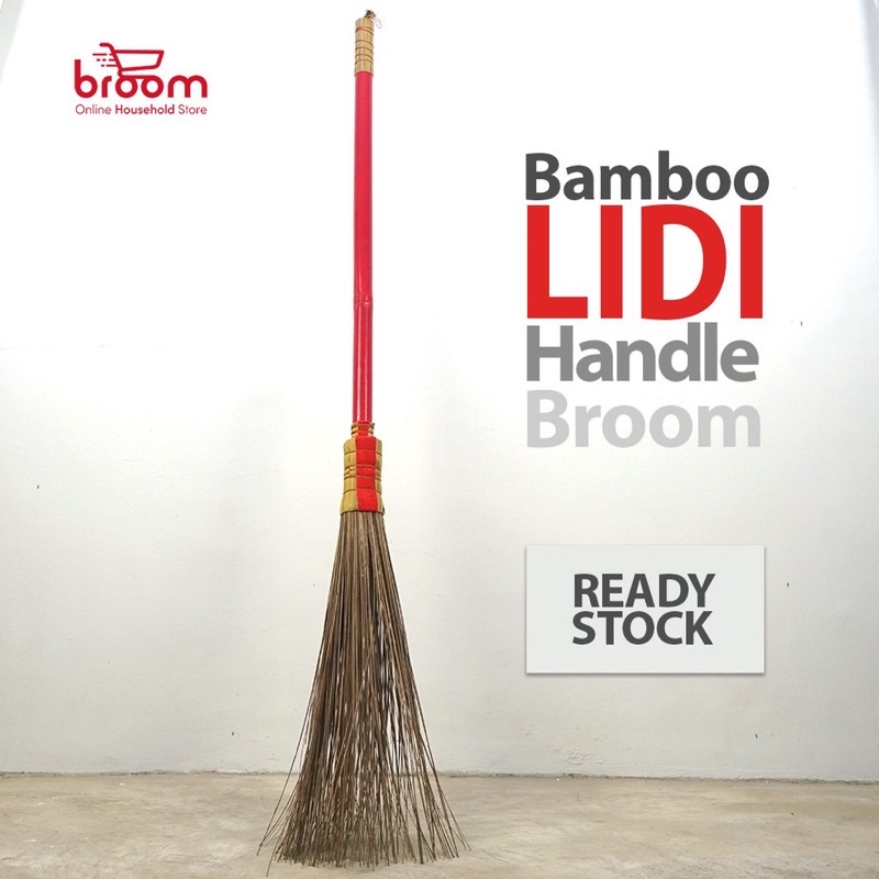Outdoor Garden Broom / Kayu Panjang Penyapu Lidi Bertangkal Berhulu ...