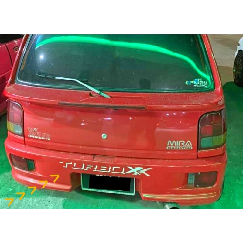 STICKER REAR BUMPER DAIHATSU MIRA L2S L200S AVANZATO R PERODUA KANCIL TURBO TRXX | Shopee Malaysia
