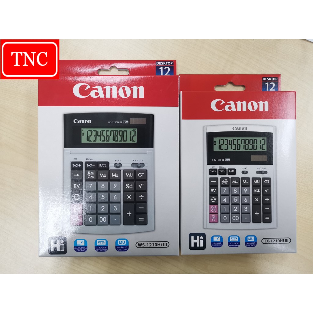 Canon 12 digit Calculator Hi III Series (WS-1210Hi III) (TX-1210Hi III ...