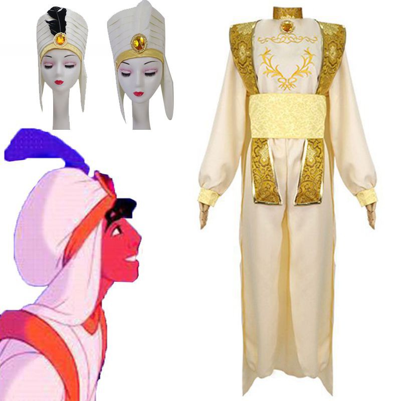 Ready stock! Arabian Prince Aladdin Adult Cosplay Costume Party Outfit ...