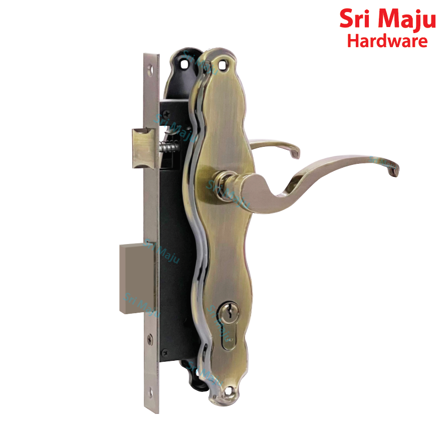Maju 8518 hulu ab grille door lock handle set security entrance gate ...